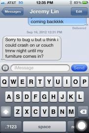 Jeremy Lin, on the couch again